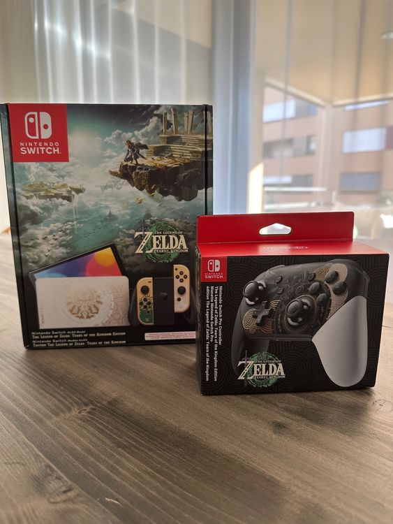 Nintendo Switch Oled Zelda Totk Edition Komplettpaket Neuf Voir