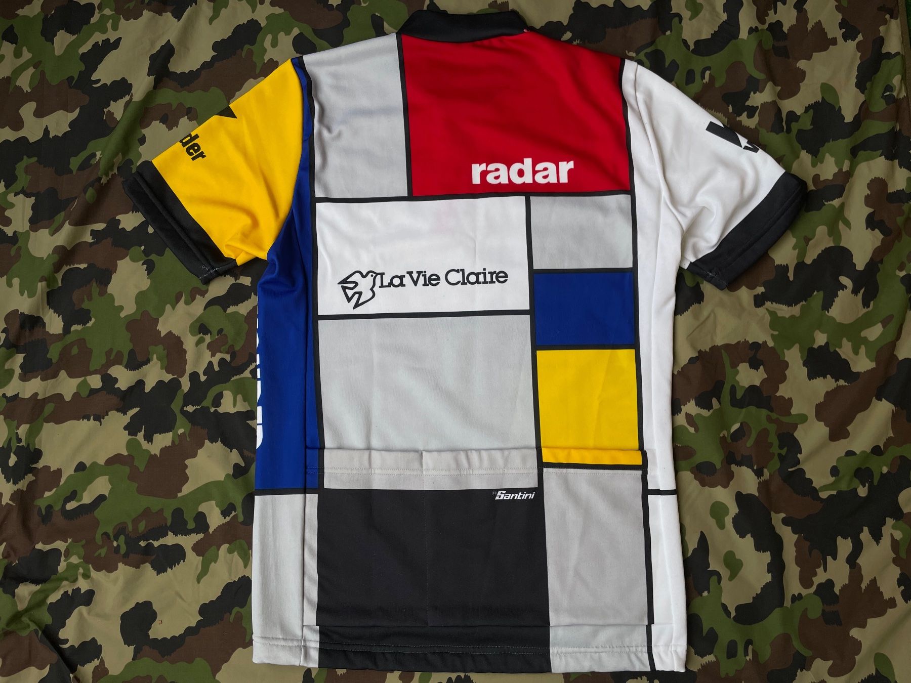 really rare 1985 Piet Mondrian cycling jersey Santini Sz XXL (Gebraucht ...