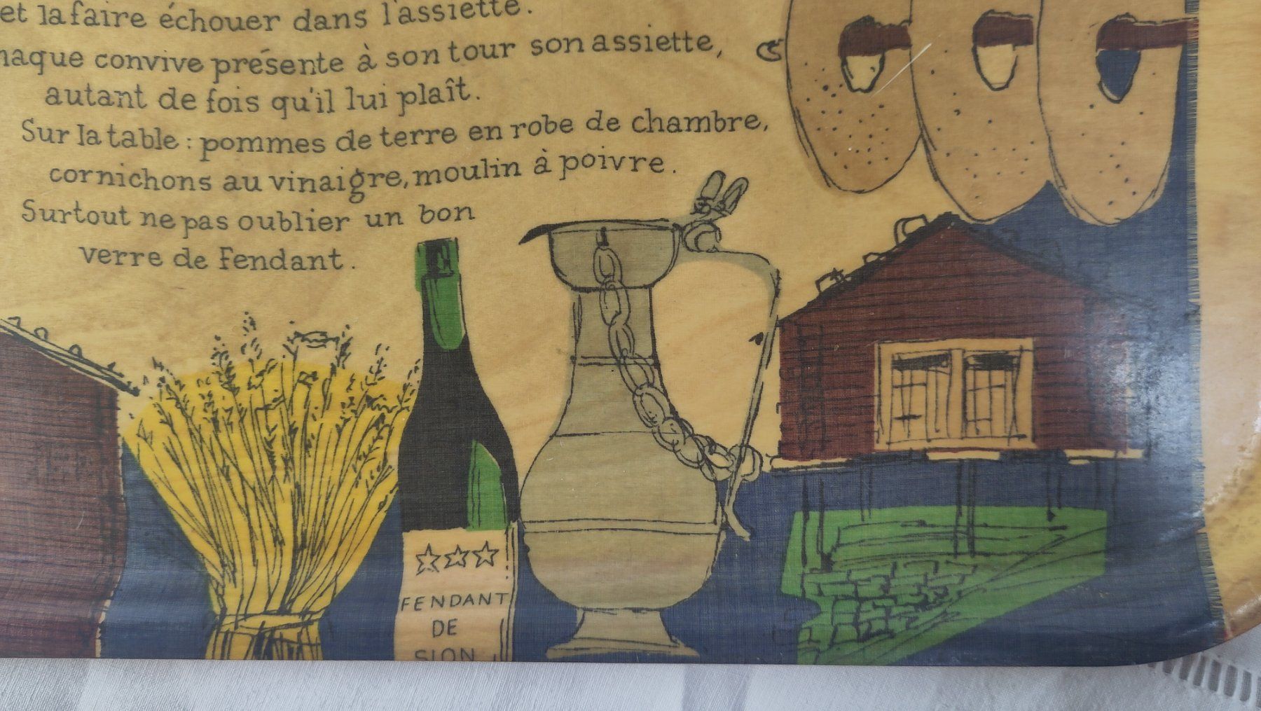 Rare plateau vintage Suisse "Raclette Valaisanne" (D'occasion) à Botyre ...