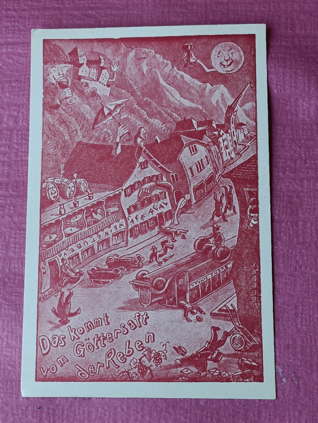Litho Werbe PK / Weinstube Real Vaduz Ausgabe ca. 1930 (Gebraucht) in ...