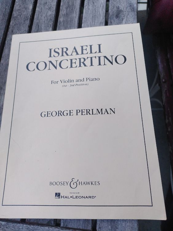 Noten für Geige-Perlman - Israeli Concertino | Kaufen auf Ricardo