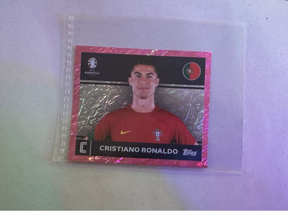 Pink Cristiano Ronaldo POR 2 Captain TOPPS EURO 2024 Sticker (Neu ...