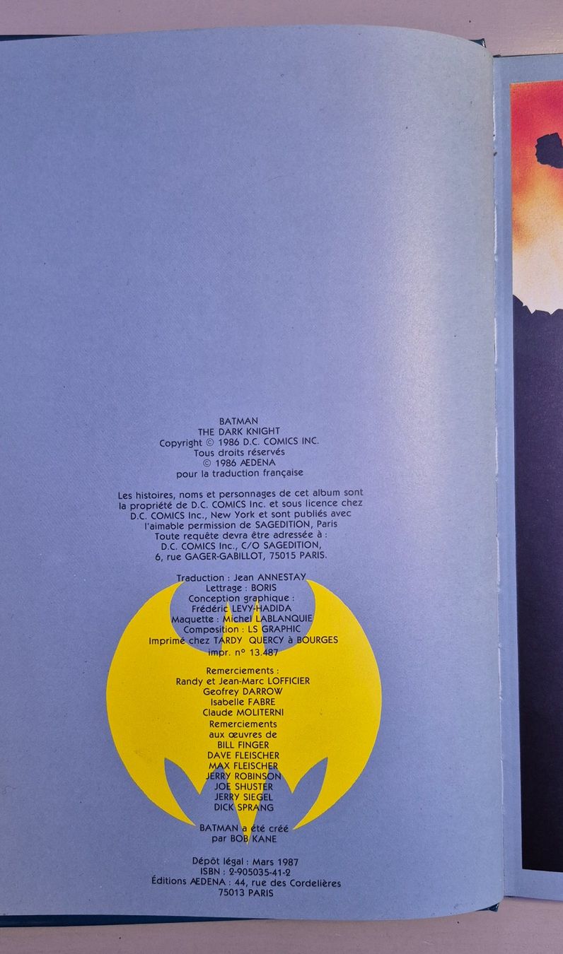 Batman II - The Dark Knight - La Battue et la Chute - 1987 (D'occasion ...