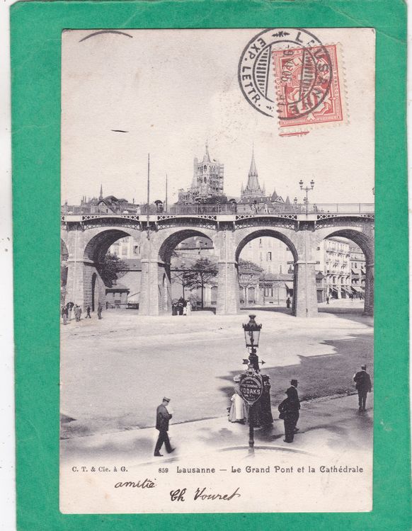 Lausanne Le Grand Pont et la Cathédrale 1905 (Gebraucht) in Herisau für CHF 1 – mit Lieferung ...