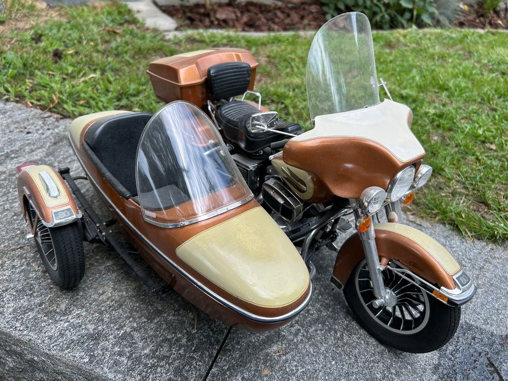 HARLEY DAVIDSON FLH CLASSIC WITH SIDECAR TAMIYA 1:6 GEBAUT (Gebraucht ...