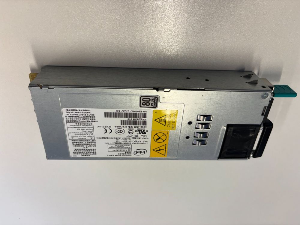 INTEL / DELTA E98791-007 DPS-750XB A 750WATT HOT-SWAP 80 PLU (Gebraucht ...