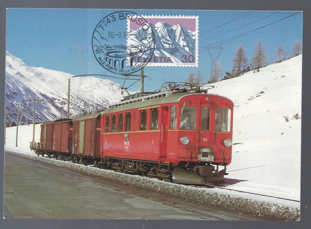 Rhät. Bahn mit Sst BRUSIO (GR) (Gebraucht) in Les Valettes für CHF 0.5 ...
