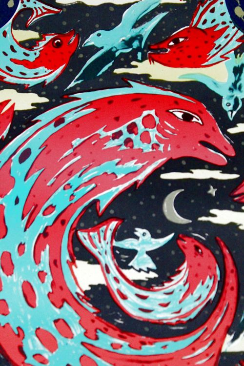 CLAUDE SANDOZ (Swiss *1946) Fische & Vögel, Lithographie | Kaufen auf ...