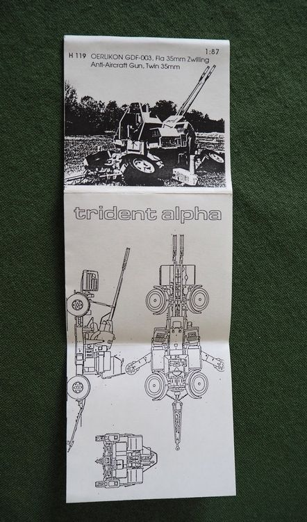 Flab Kanone Oerlikon 35mm trident 1/87 Schweizer Armee (Neu (gemäss ...