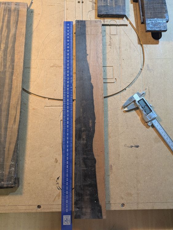 Two-colored ebony blank for guitar fretboard (Neu (gemäss Beschreibung ...