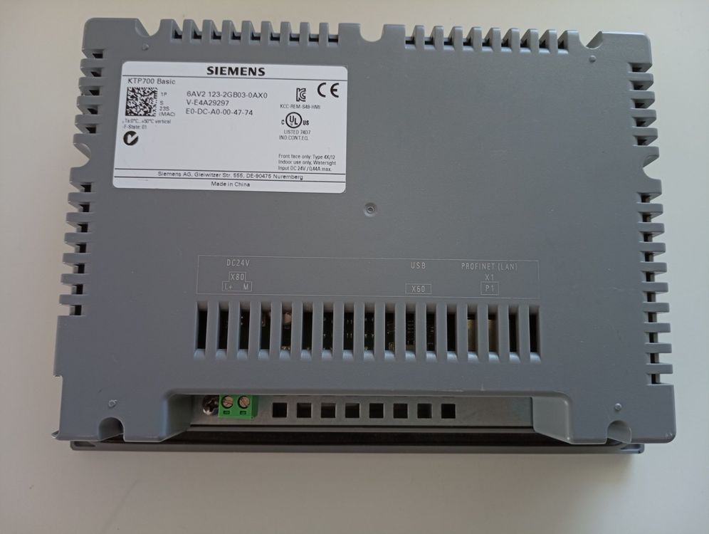 Siemens SIMATIC HMI, KTP700 Basic / 6AV2123-2GB03-0AX0 (Gebraucht) in ...