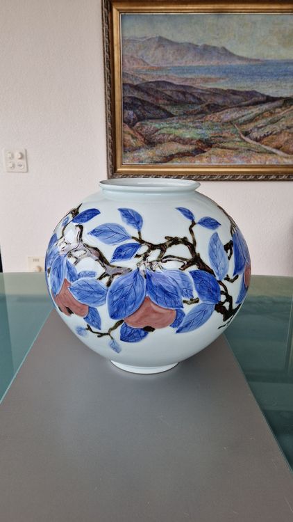 Large hand-painted Korean ceramic Moon Jar, vase (Neu (gemäss ...