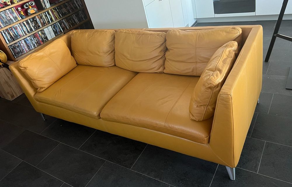 Sofa Leder Stockholm Seglora naturel (Gebraucht) in Zürich für CHF 150 ...