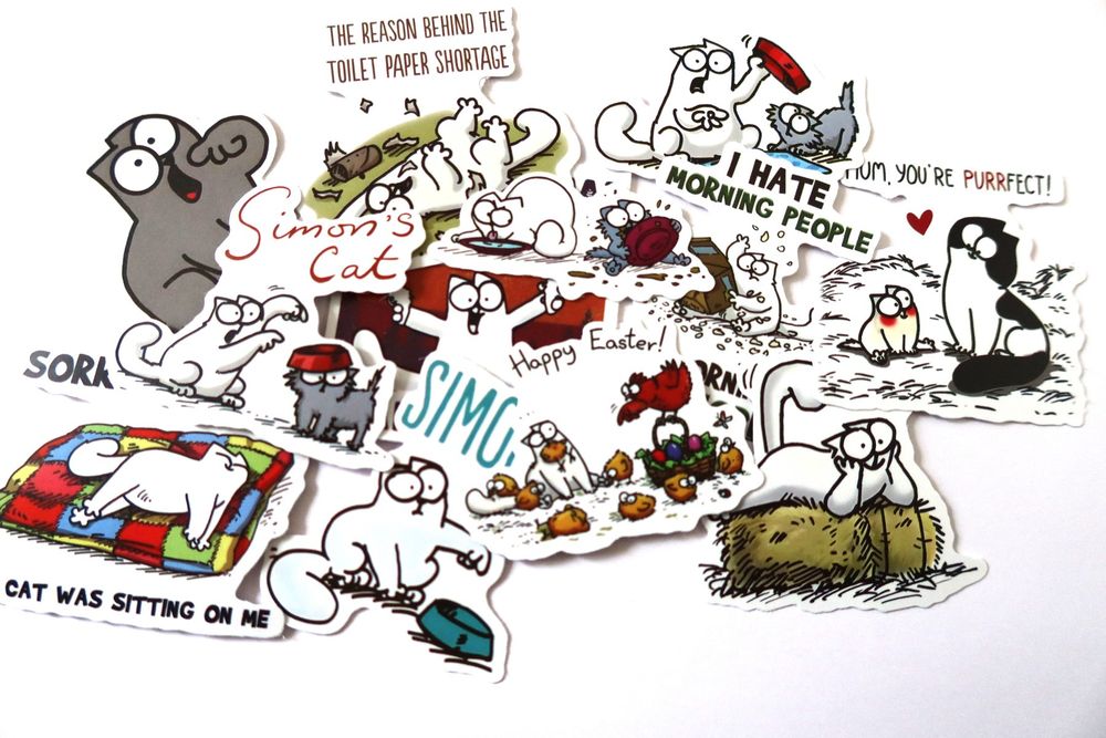 Sticker von Simons Katze (Simon's Cat) Set 1 (Neu (gemäss Beschreibung ...