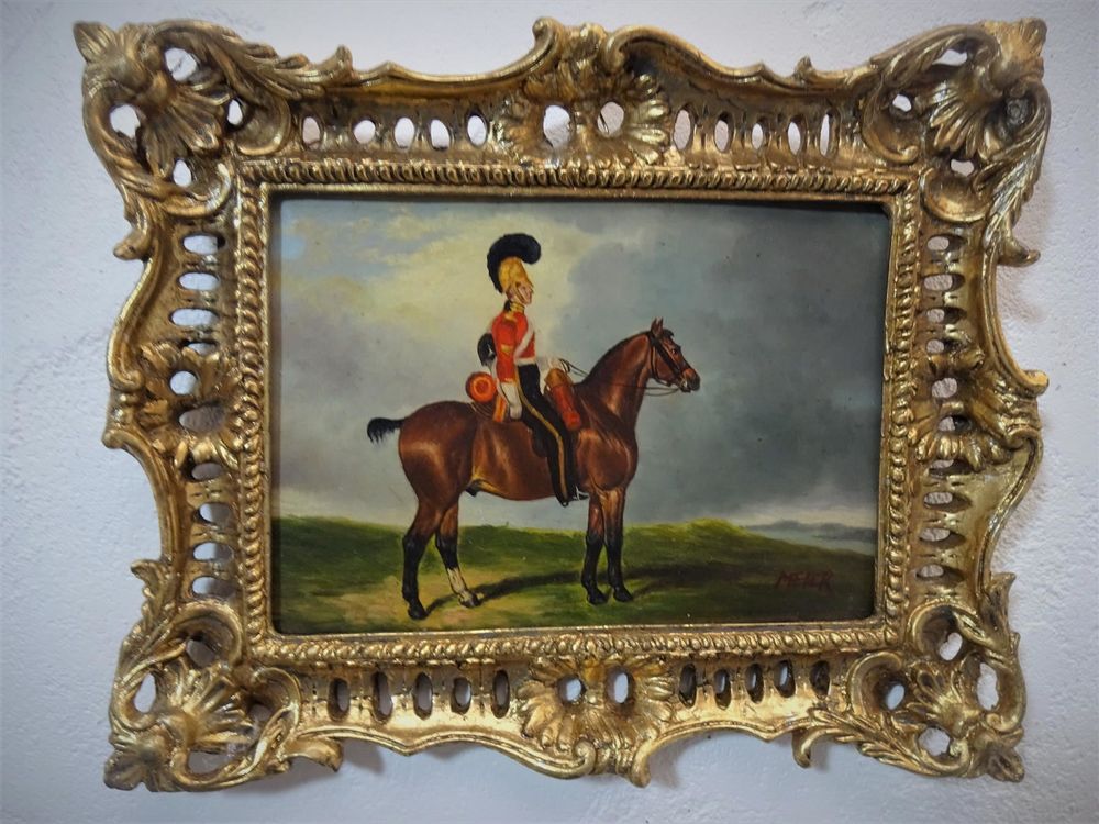 ALTES ÖLGEMÄLDE ROSS REITER Sign. MEIER | Acheter sur Ricardo