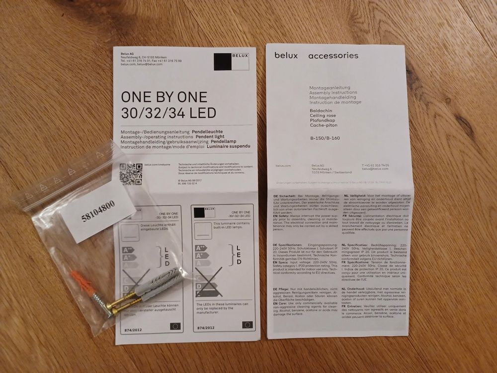 Belux One By One LED Hängeleuchte Swiss Design Steve Lechot (Gebraucht ...