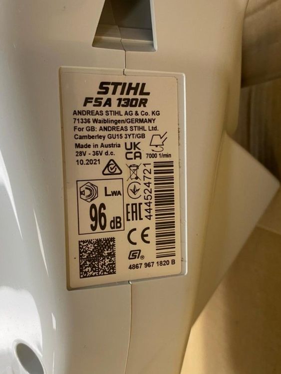 Stihl Motorsense FSA 130 R Akku (AMS 30256) (Neu und originalverpackt ...