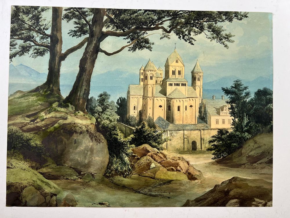 Antike Landschaft Aquarell ca 1844 | Kaufen auf Ricardo