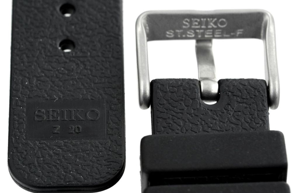 SEIKO Z20, 20mm Watch Band Wave Rubber Black Diver Straps | Kaufen auf ...