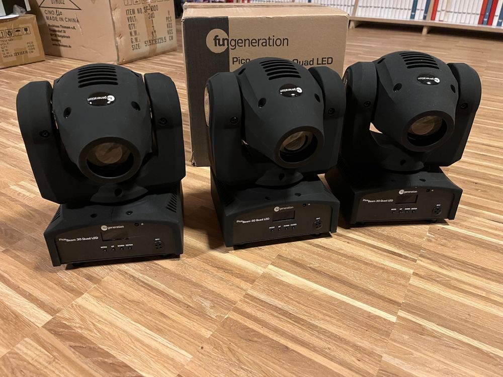 2x Fun Generation PicoBeam 30 Quad LED Moving head (Gebraucht) in ...