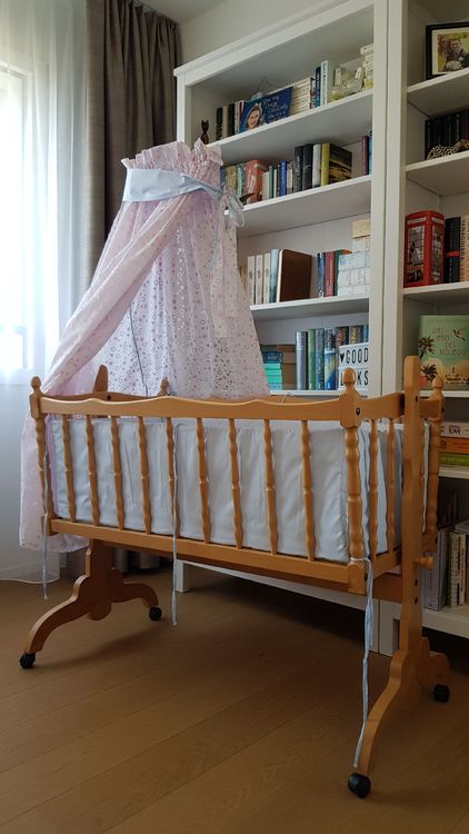 Leipold Babywiege mit Himmel - Traumhaftes Nest für Babys (Gebraucht ...