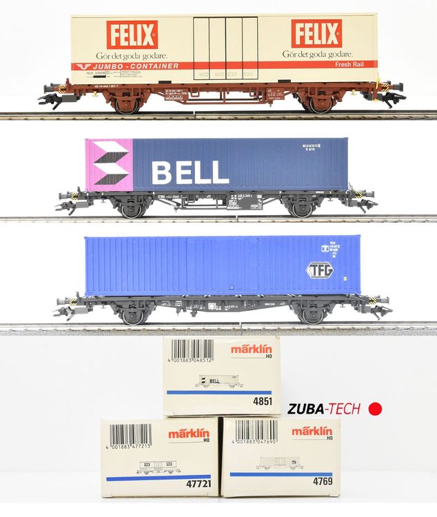 3x Märklin Containerwagen DB/SJ H0 WS mit OVP (Gebraucht) in St. Gallen ...