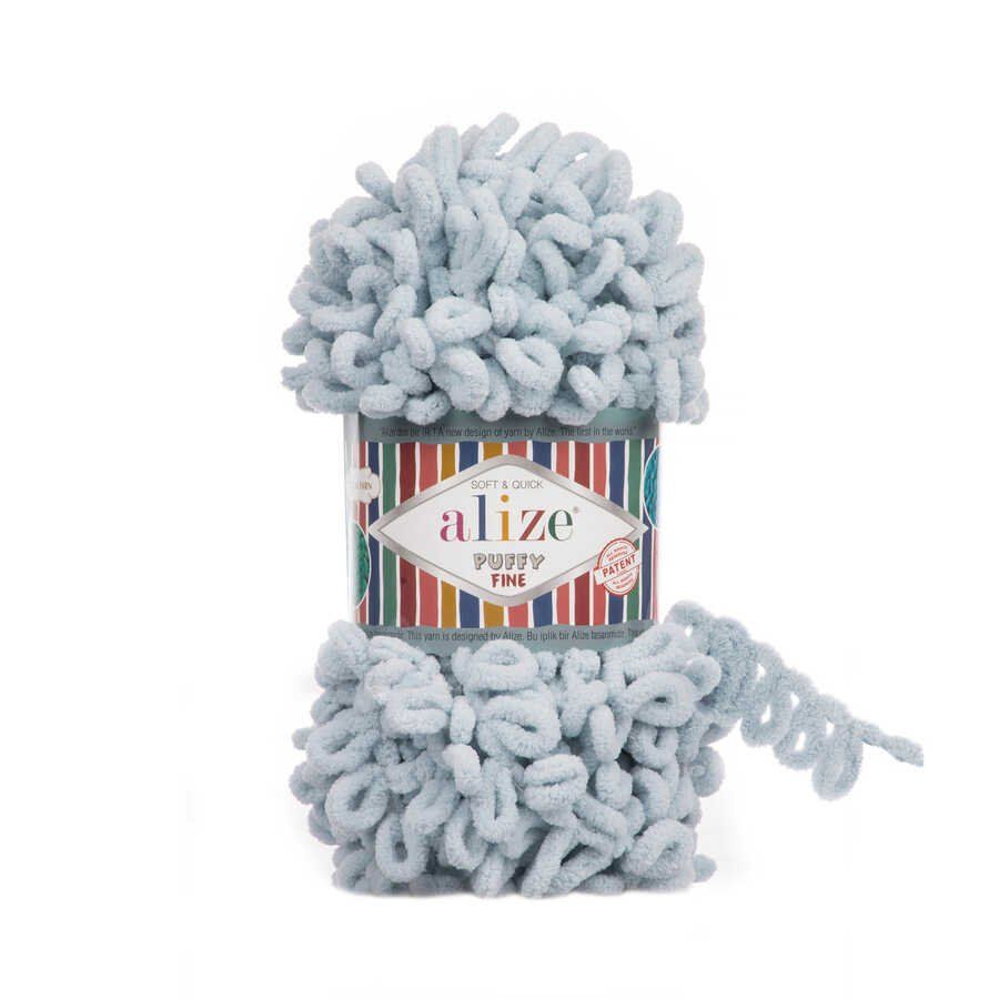 5x Alize Puffy Fine fil a crocheter avec les mains 500 Gris (Neu und ...
