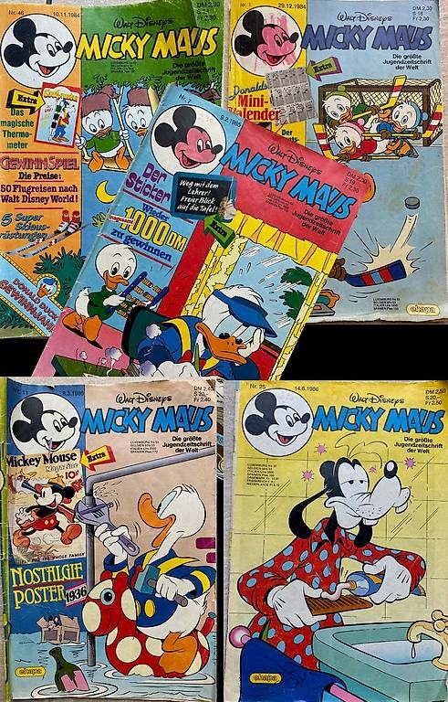 25 MickyMaus Comics Hefte aus den Jahren 1984/85/86/87/88/89 (Gebraucht ...