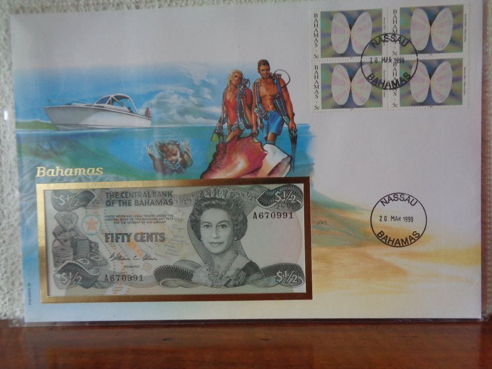 BANKNOTENBRIEF BAHAMAS (Neu und originalverpackt) in Fislisbach für CHF 3 – mit Lieferung auf ...