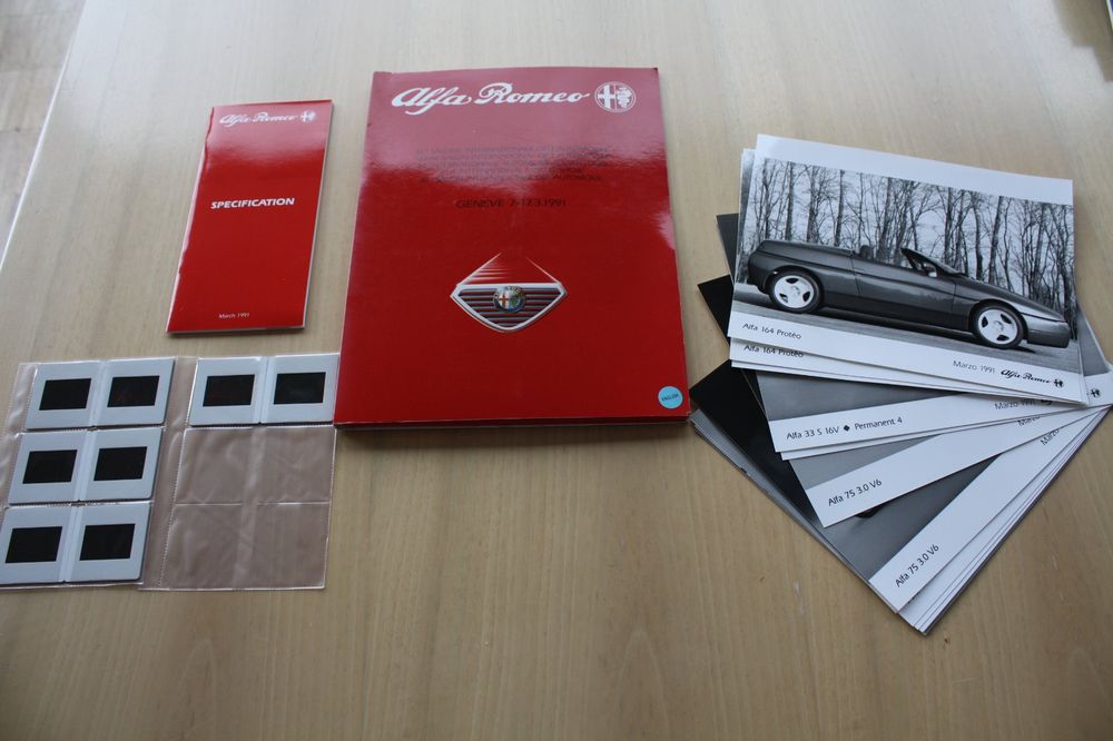 Alfa Romeo Pressemappe/Dias/Fotos Genf 1991 AR 164 Proteo (Gebraucht ...