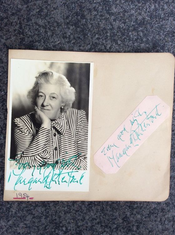 Margaret Rutherford, 2 Originalautogramme von 1954 | Kaufen auf Ricardo