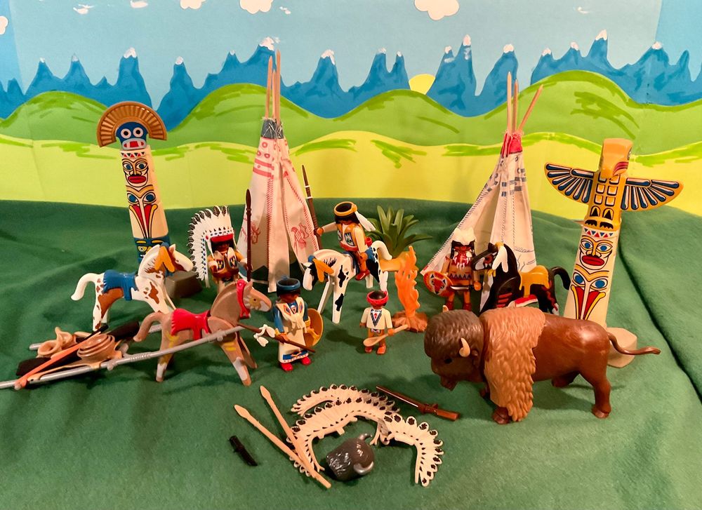 Playmobil Indianer Camp Western Cowboy Buffalo Bison Pferde | Kaufen ...