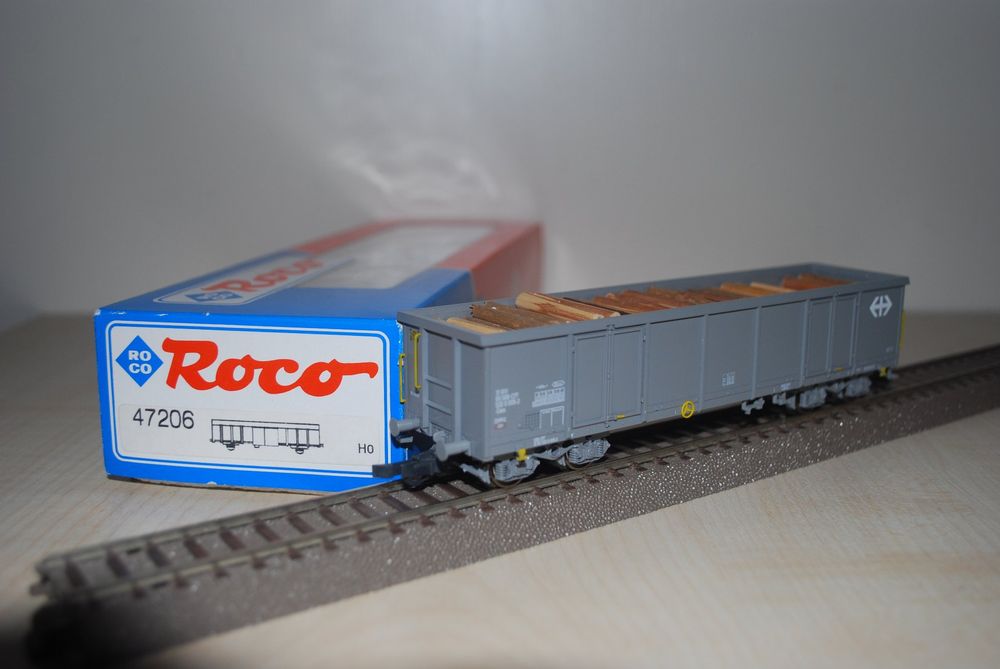 Roco 47206 SBB Eaos Hochbordwagen mit Holzladung neuwertig (Gebraucht) in Emmetten für CHF 26 ...