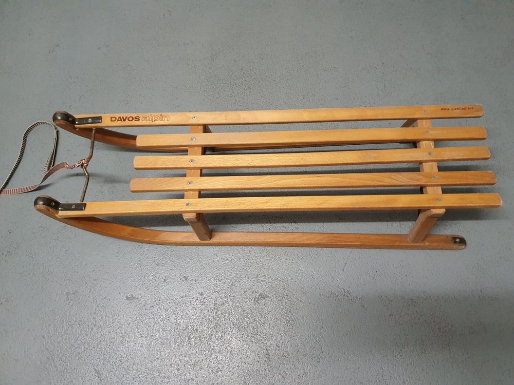Davoser Schlitten / Davos Rodel Holzschlitten, 2er (Gebraucht) in ...