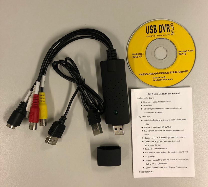 USB Video Audio Grabber Digitalisierung VHS (Neu und originalverpackt ...