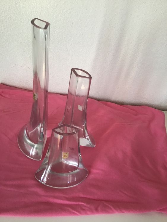 Vasen Set 3-tlg Glas Handarbeit (Gebraucht) in Trimbach für CHF 19 – nur Abholung auf Ricardo kaufen