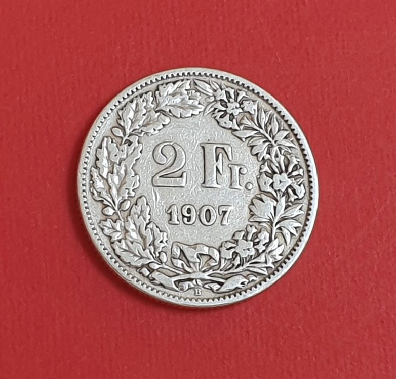 2 Franken 1907 Auflage in Mio. 0.3 „Silber“ (Gebraucht) in Uttigen für CHF 7 – mit Lieferung auf ...