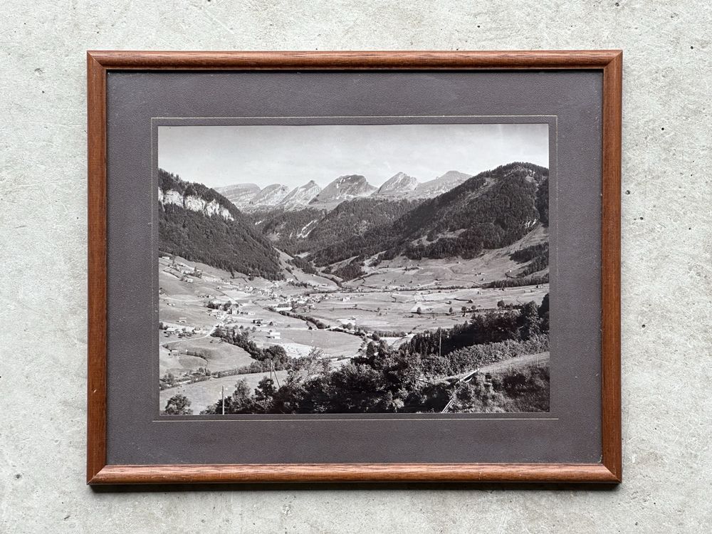 Original S/W-Foto vom Toggenburg mit den Churfirsten im HG (Gebraucht) in Ebnat-Kappel für CHF ...