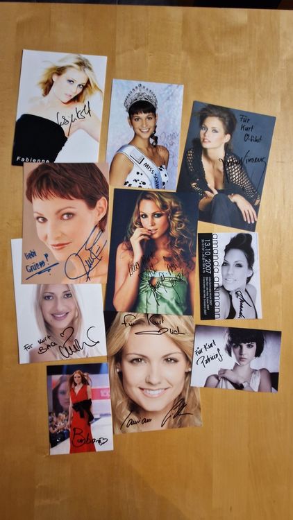 10 Original Autogramme, Miss Schweiz und Models (Gebraucht) in Salmsach ...