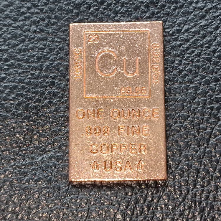 1 Oz / Unze / Once .999 Copper Bar, Elemental (Neu und originalverpackt ...