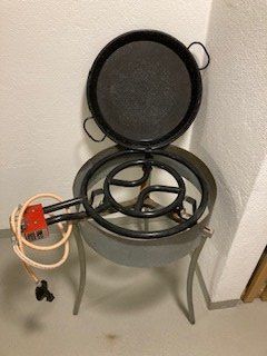 2 - Ring Paella Brenner mit Windschutz, Pfanne und Deckel (Gebraucht ...