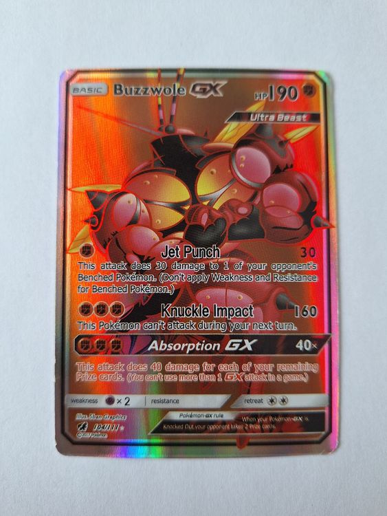 Buzzwole GX Full Art Ultra Beast Pokemon Karte (Gebraucht) in Obernau ...