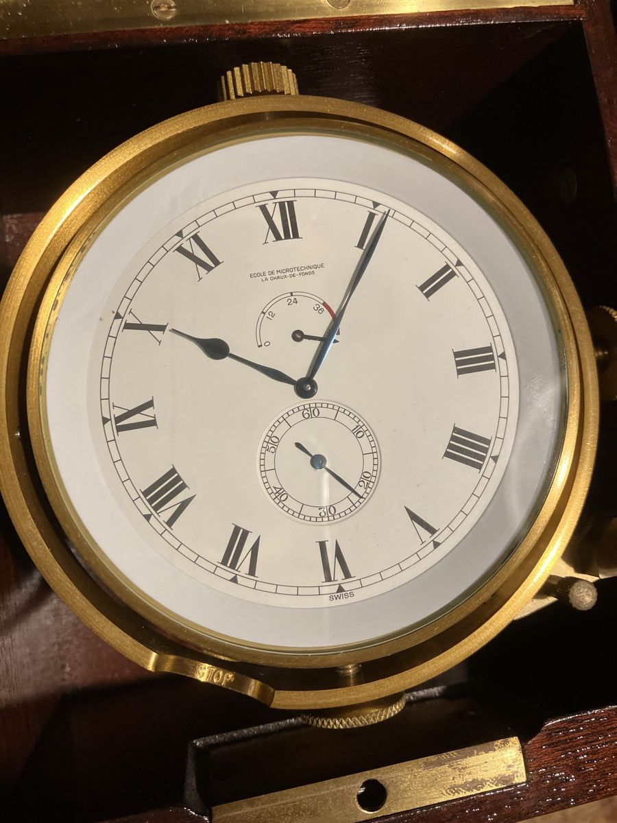 Vintage Marine Chronometer in Wooden Box, Stunning Time! (Gebraucht) in ...