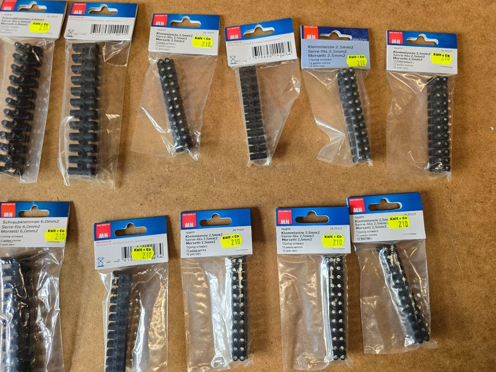 Posten diverser Max Hauri Lüsterklemmen in schwarz ab 1.- (Neu (gemäss ...