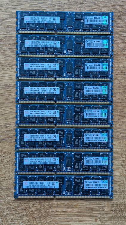 8x16GB HP Hynix DDR3 ECC RAM | Kaufen auf Ricardo