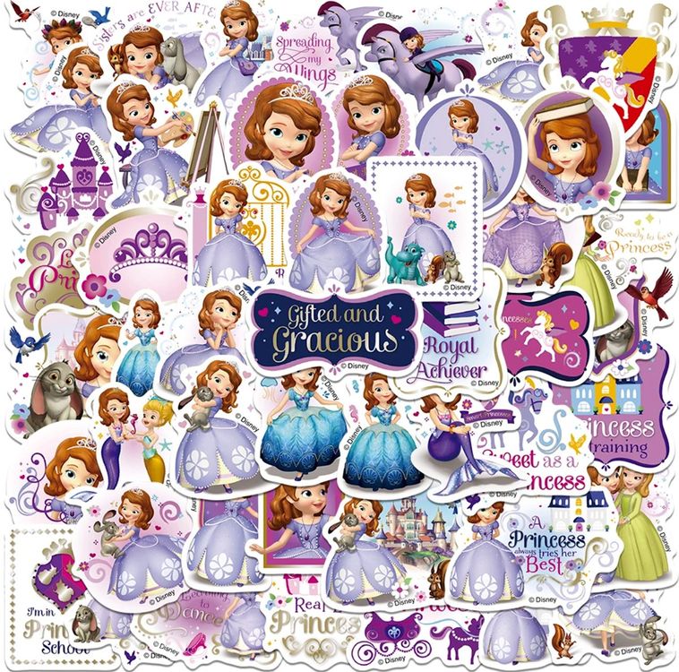 50 Stk. Sticker/Aufkleber - Disney Sophia Prinzessin | Kaufen auf Ricardo