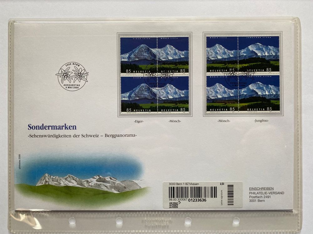 FDC Grossbrief Sehenswürdigkeiten der Schweiz 2006 ET (Neu (gemäss Beschreibung)) in ...