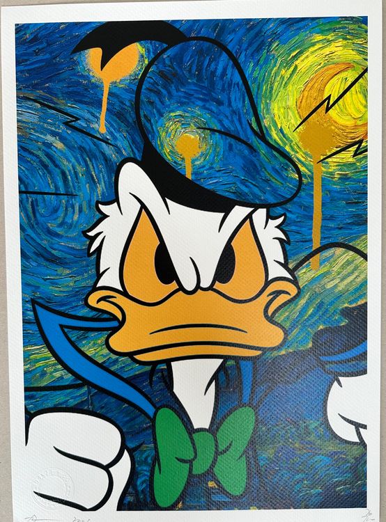 Death: Van Gogh Donald Duck, signiert 76/100 (Neu (gemäss Beschreibung ...