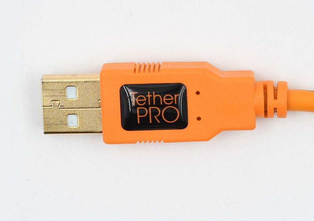 TetherPro USB Kabel 2.0 A / Mini B 5 Pin 4.6m/15' orange (Gebraucht) in ...
