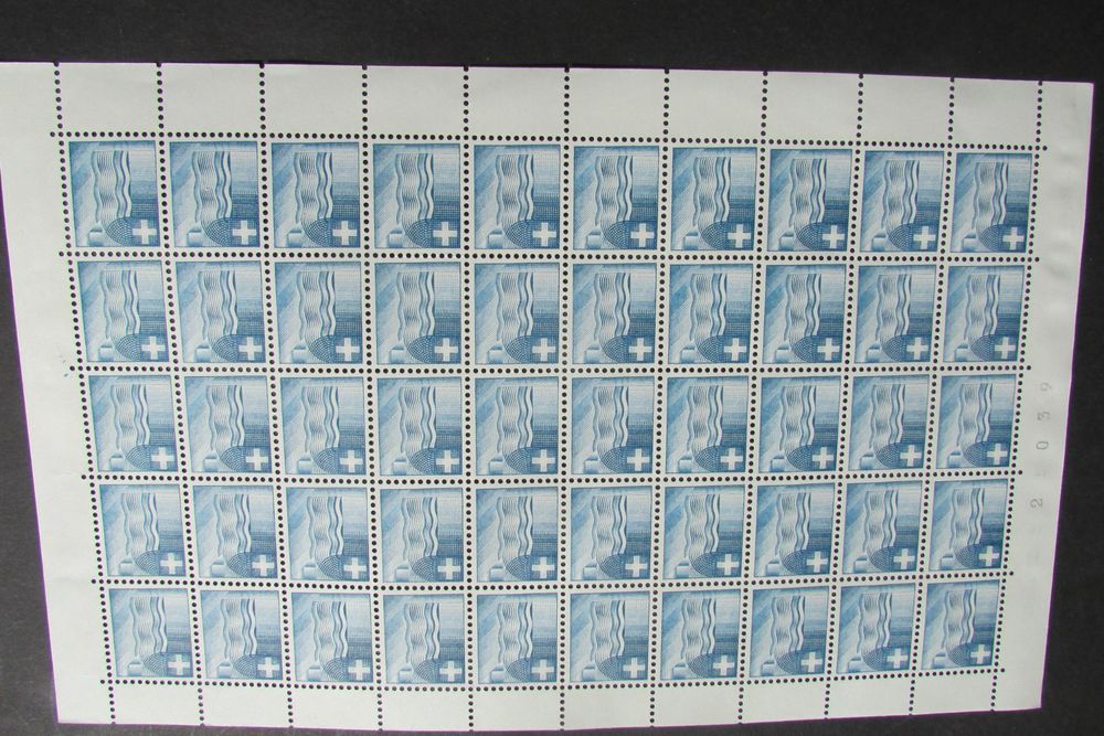 1 Bogen Versuchsdruck blau | Kaufen auf Ricardo